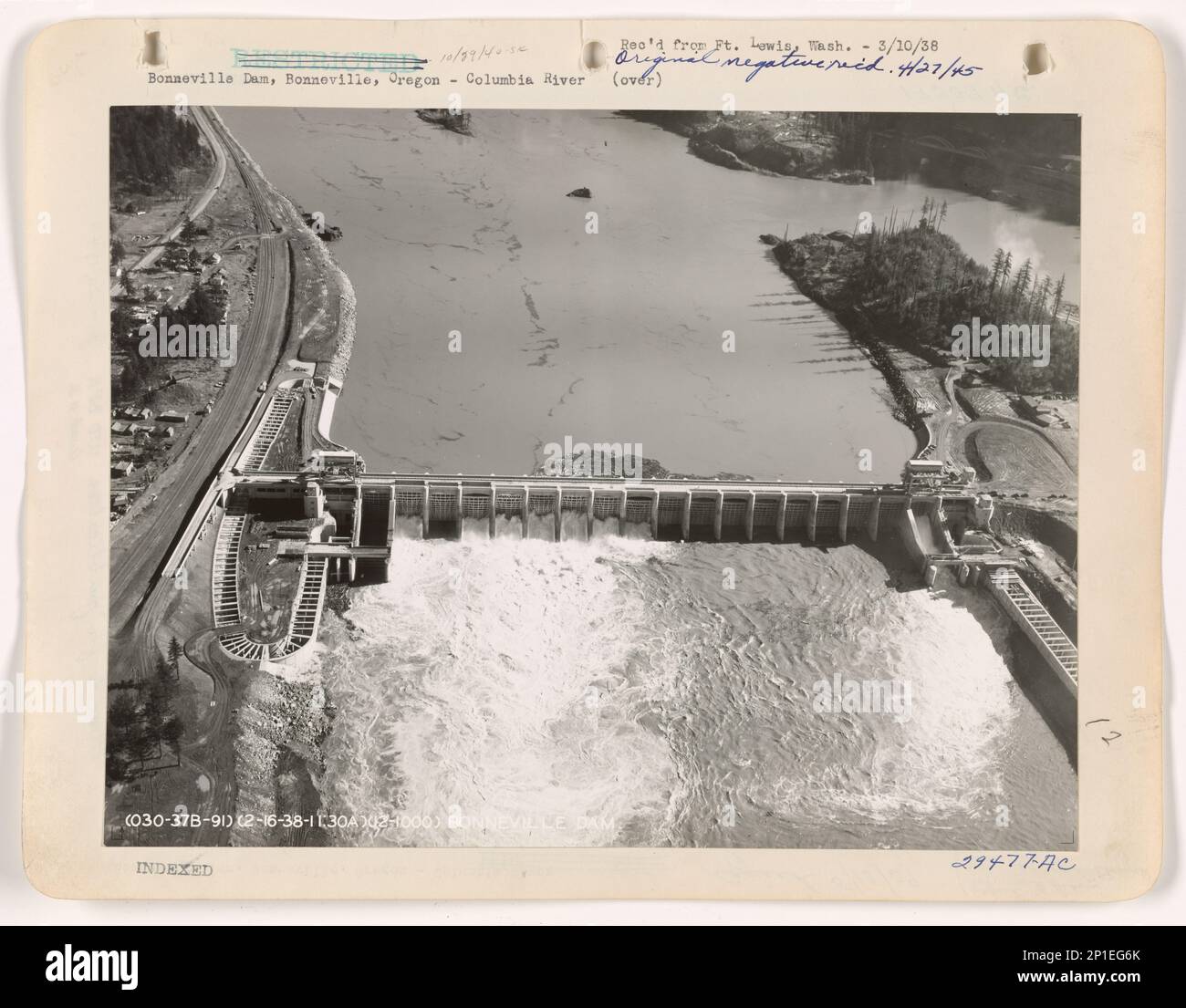Oregon - Bonneville Dam, Aerial Photograph Stock Photo - Alamy