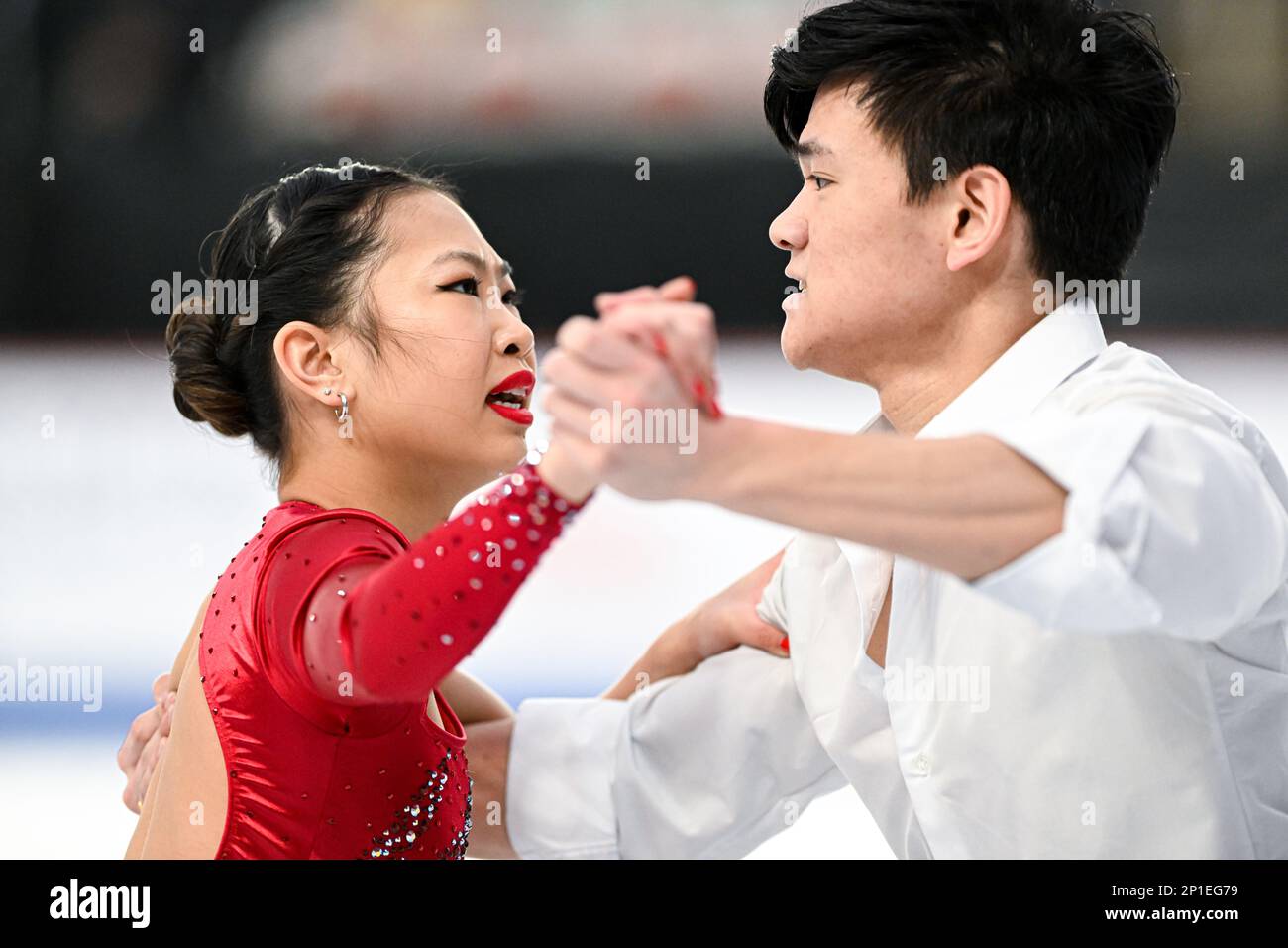 Hailey YU & Brendan GIANG (CAN), during Junior Ice Dance Rhythm Dance ...
