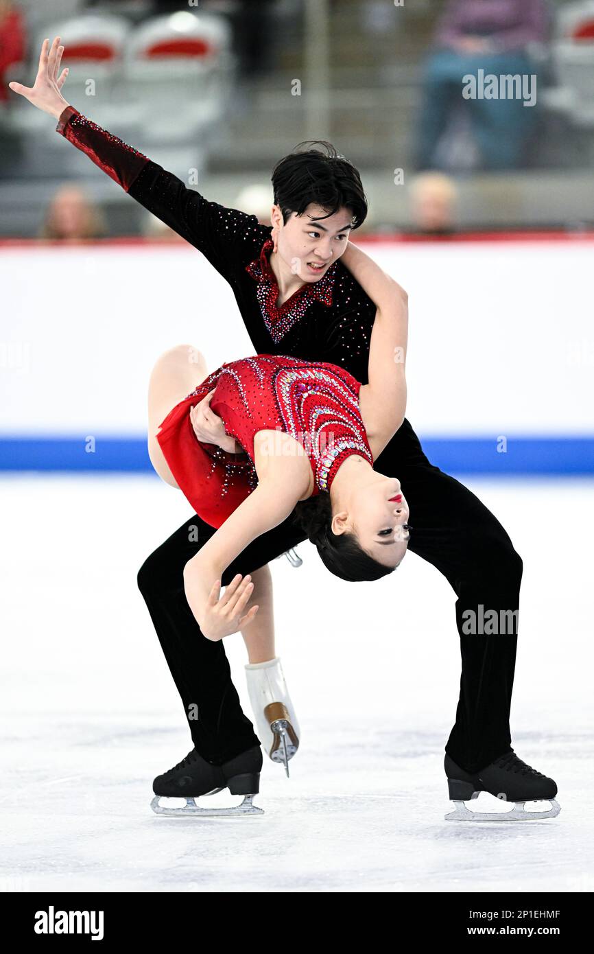 Jinny KIM & Namu LEE (KOR), during Junior Ice Dance Rhythm Dance, at ...