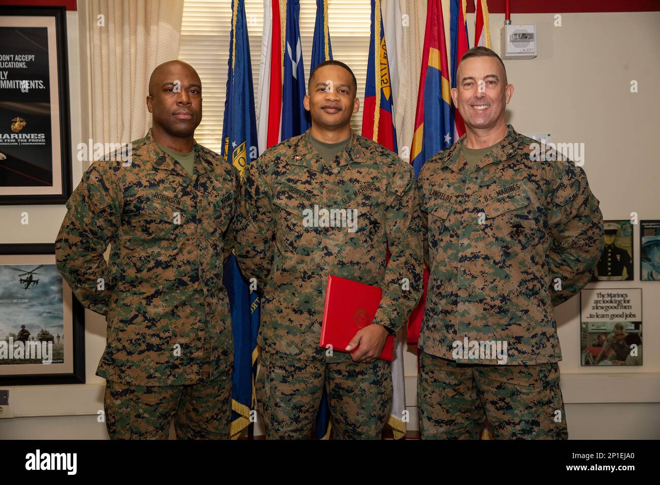 U.S. Marine Corps Sgt. Maj. Frank O. Robinson, the 6th Marine Corps District sergrant major ...