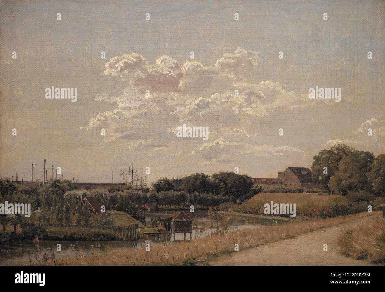 View of the Citadel Ramparts Looking Towards Langelinie and the Naval Harbour, 1830-1833 Stock ...