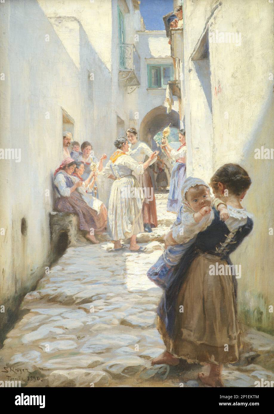 A Street in Torello, Italy, 1890 Stock Photo - Alamy