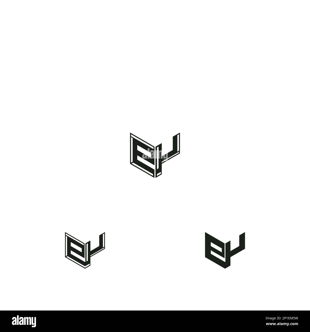 Alphabet letters Initials Monogram logo EY, YE, E and Y Stock Vector ...