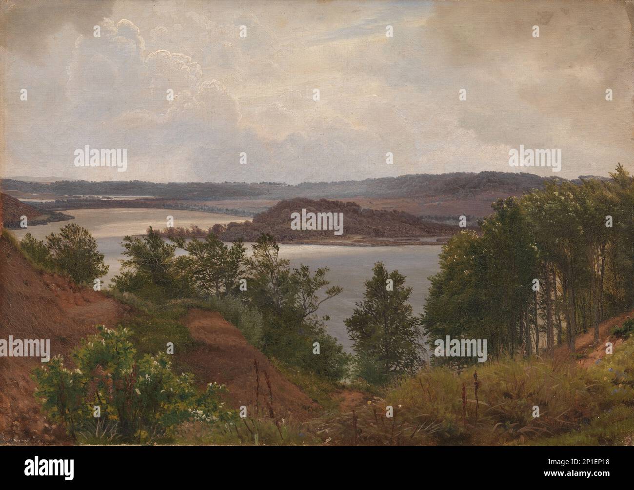The Lakes at Laven near Silkeborg, 1875 Stock Photo - Alamy