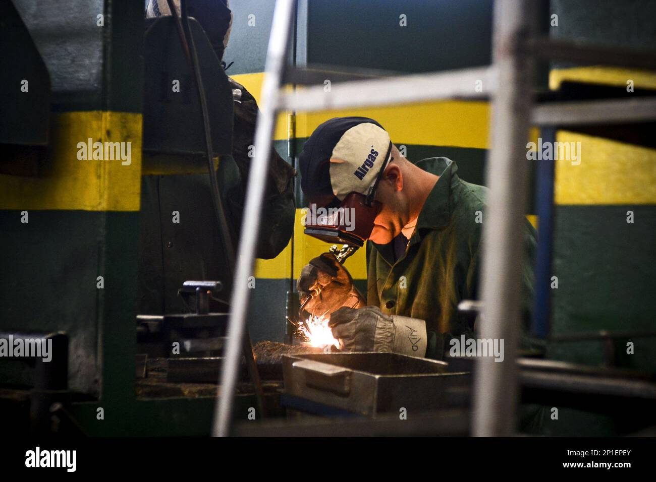 In this photo taken Monday, April 25, 2016, inmates practice learning ...