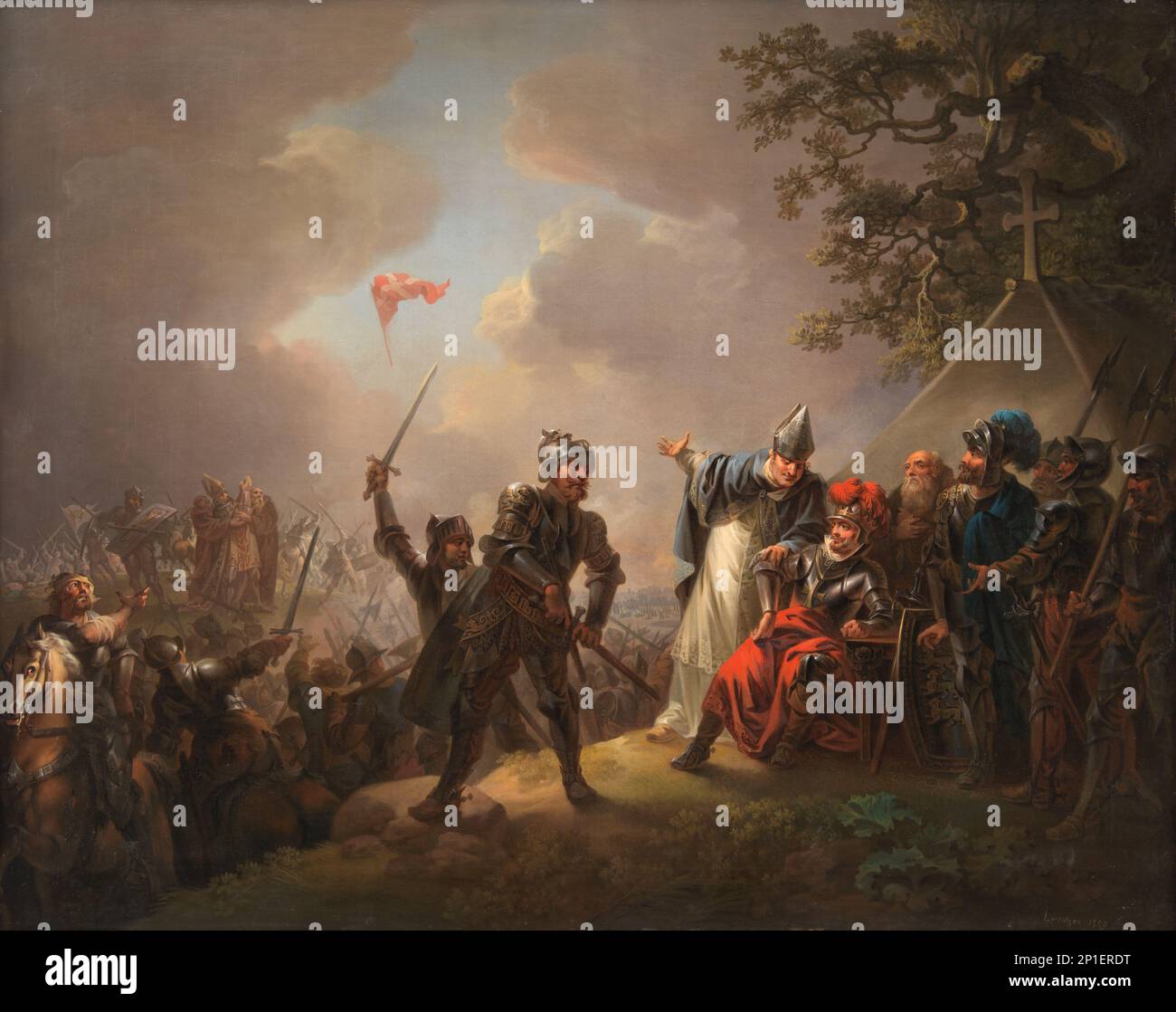 The Legend of the Danish Flag (the Dannebrog) Falling from the Heavens ...