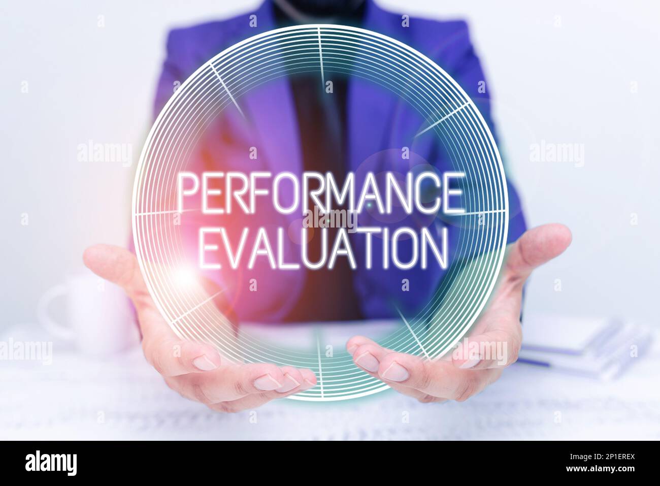 Hand writing sign Performance Evaluation. Internet Concept the ...