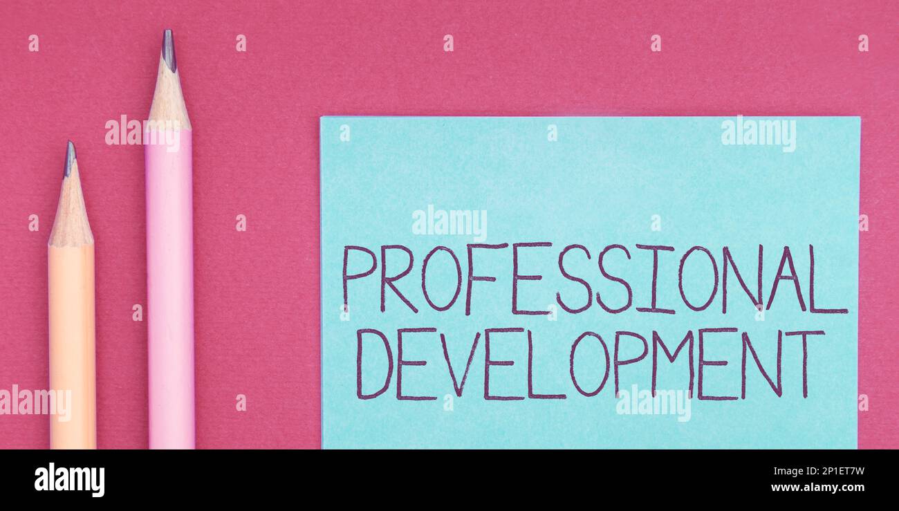 Hand writing sign Professional Development. Business approach Learning ...