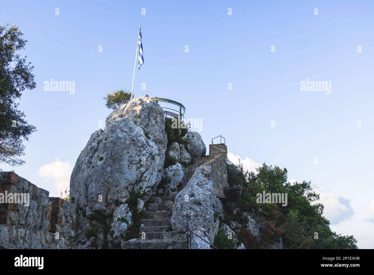 View of Kaiser's Throne observation deck lookout, Pelekas village ...