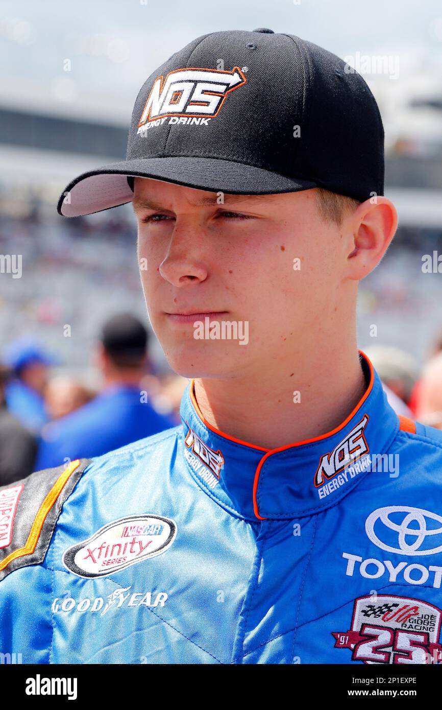 Matt Tifft, NOS Energy Drink Toyota Camry during pre race at the NASCAR ...