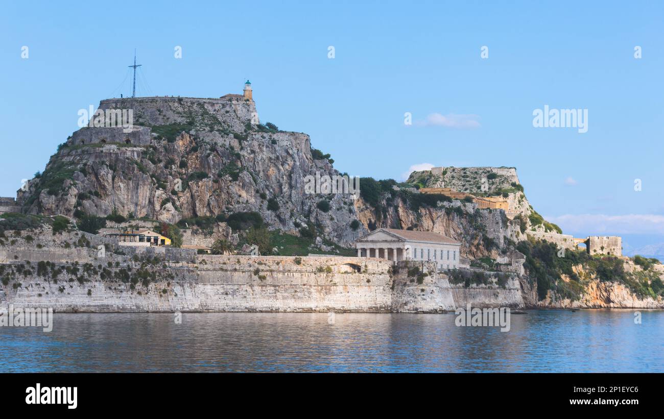 View of Old Venetian Fortress of Corfu, Palaio Frourio, Kerkyra old ...