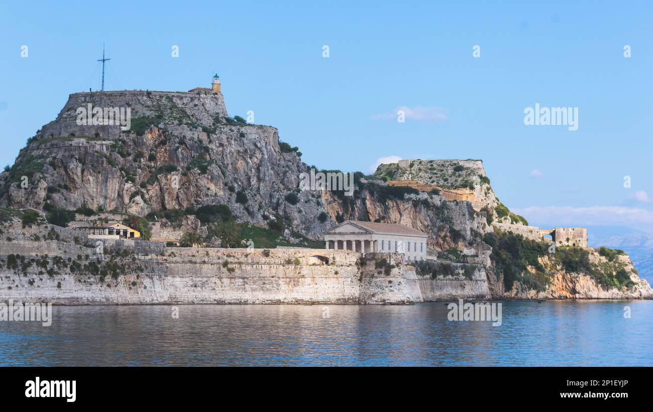 View of Old Venetian Fortress of Corfu, Palaio Frourio, Kerkyra old ...