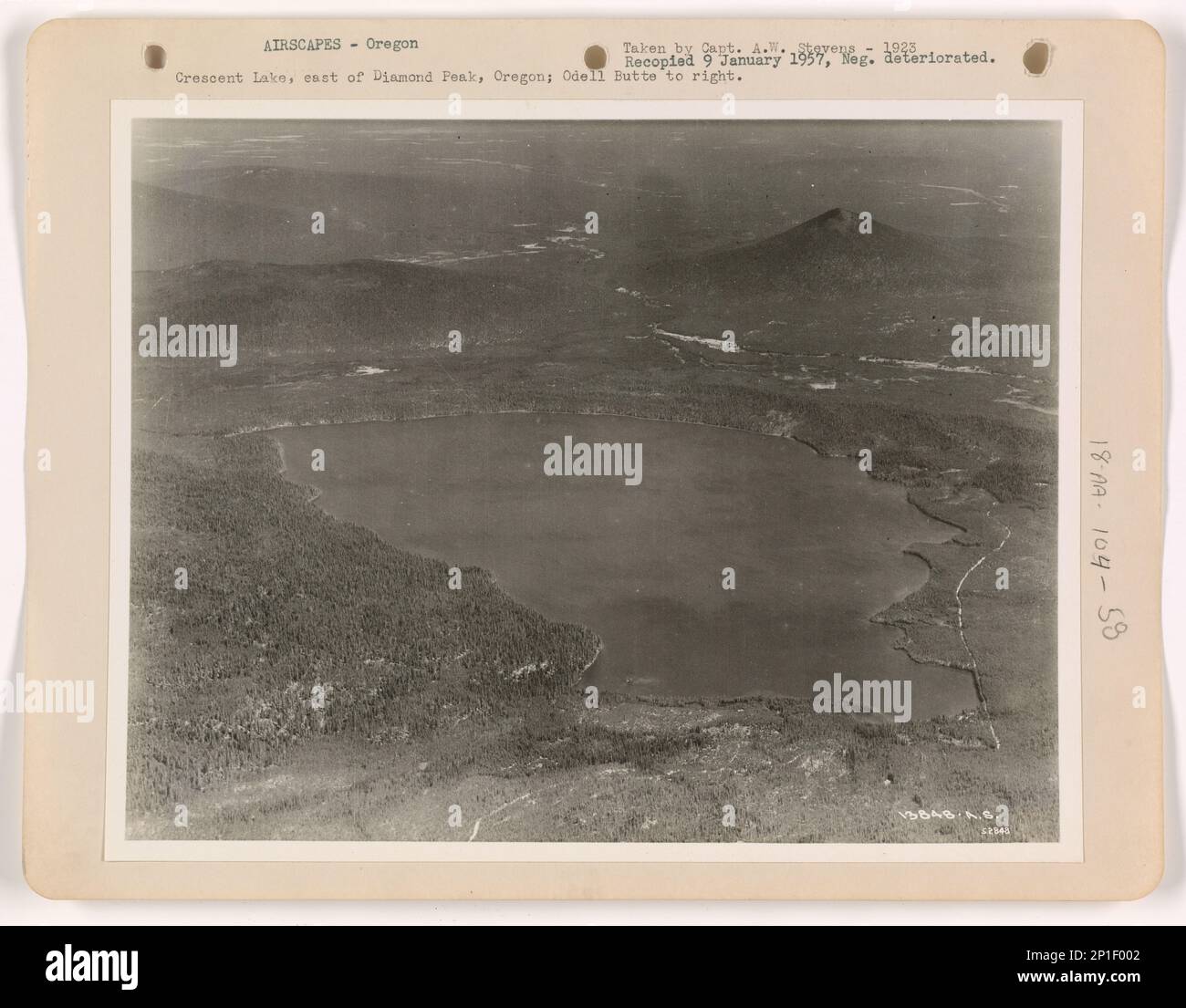 Oregon - Crescent Lake, Aerial Photograph Stock Photo - Alamy