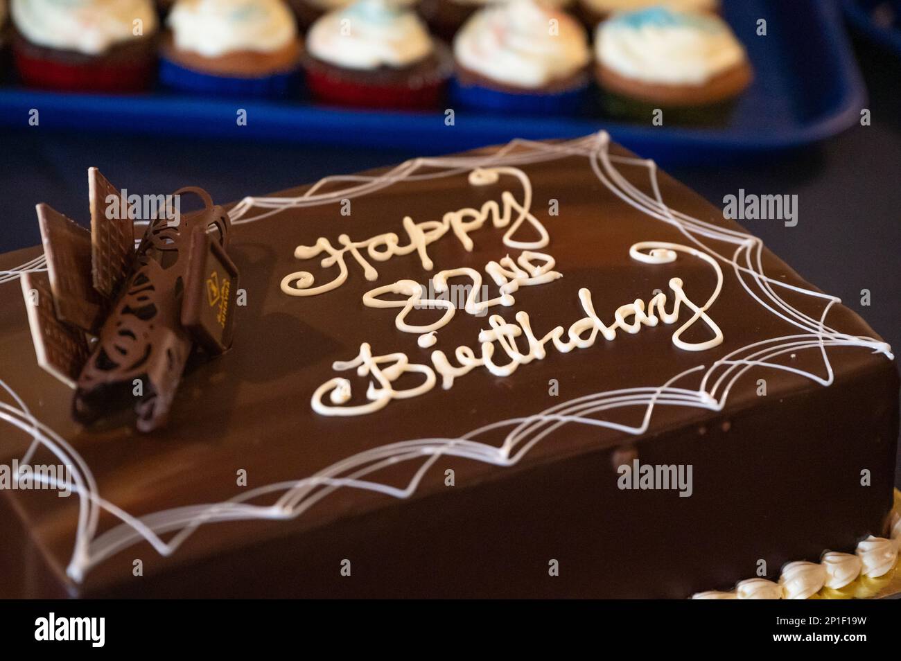 The cake from USO Saudi Arabia's 82nd birthday party at Prince Sultan ...