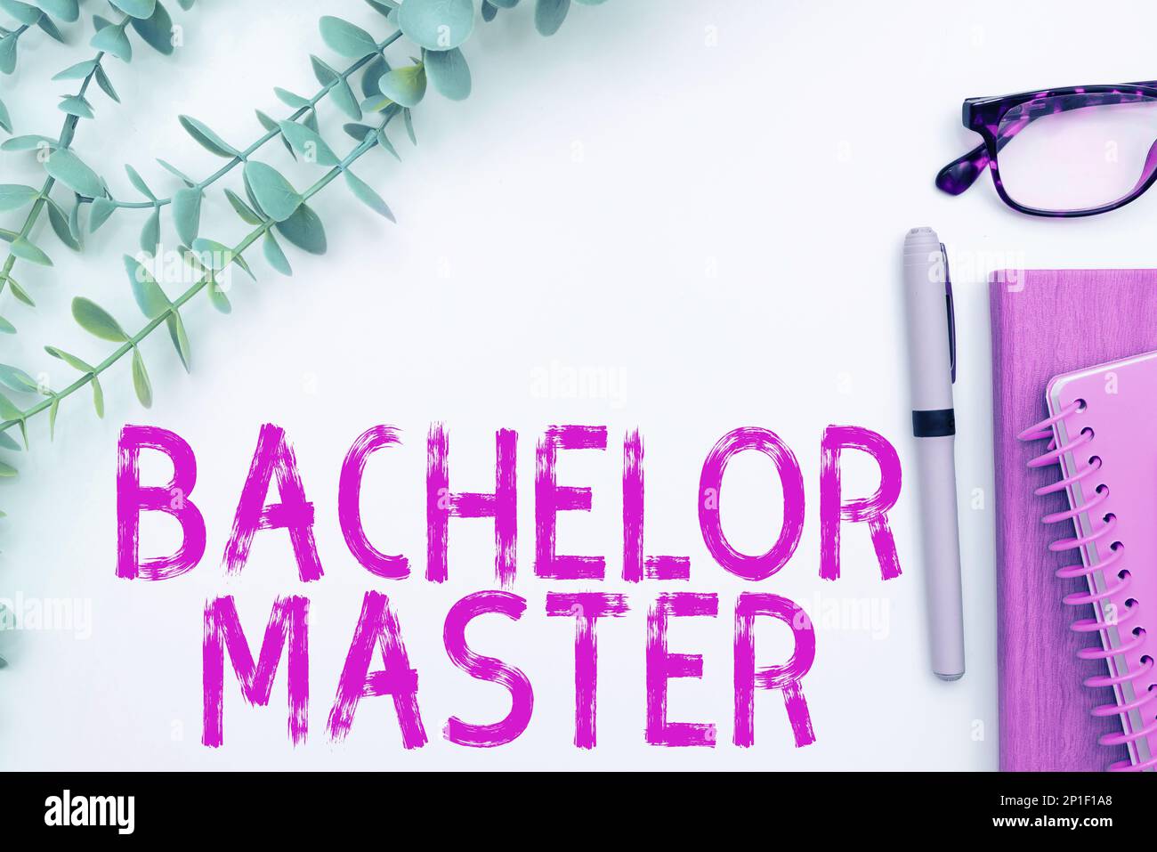 Conceptual caption Bachelor Master. Concept meaning An advanced degree ...