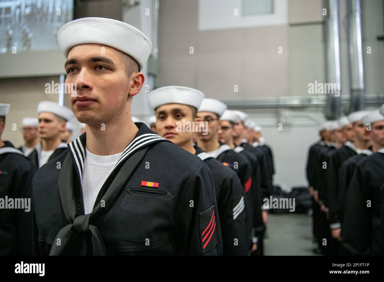 Pass in Review at U.S. Navy Recruit Training Command. More than 40,000 ...