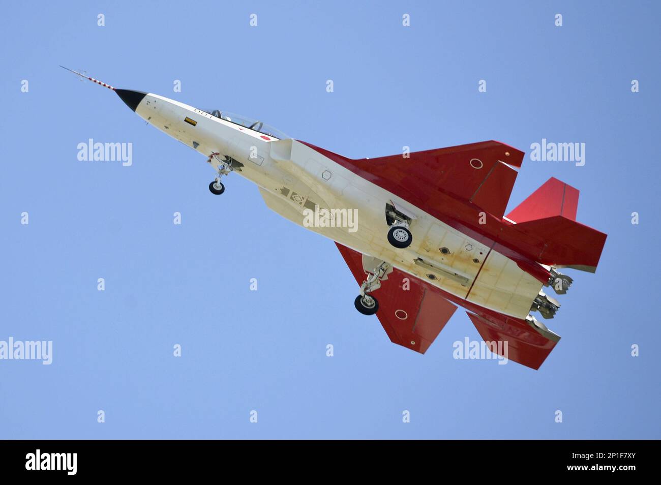 The prototype of Japan's first stealth aircraft type X-2 flies over ...