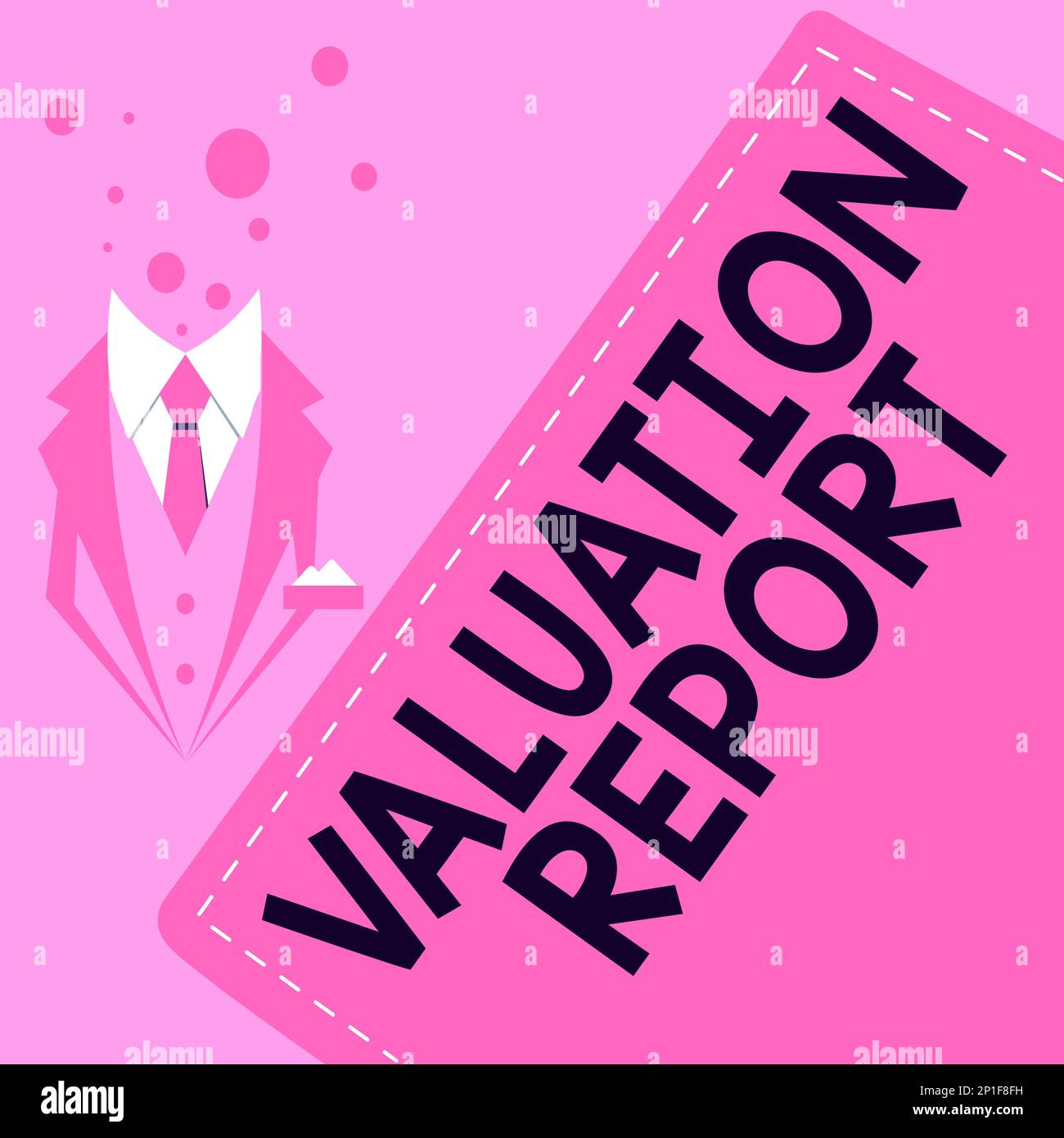 Handwriting text Valuation Report. Business overview process of ...