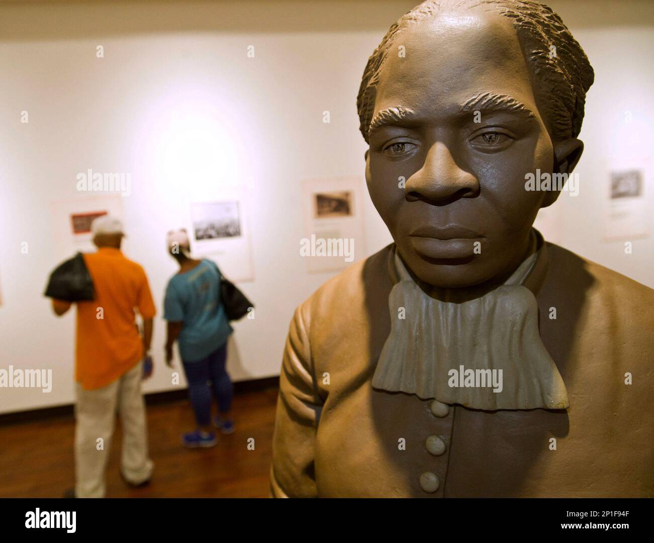A statue of Harriett Tubman is the centerpiece of the History Gallery ...