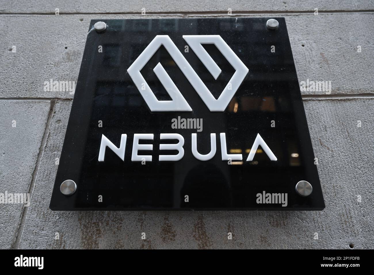 An exterior view of Club Nebula on West 41st Street in Midtown ...