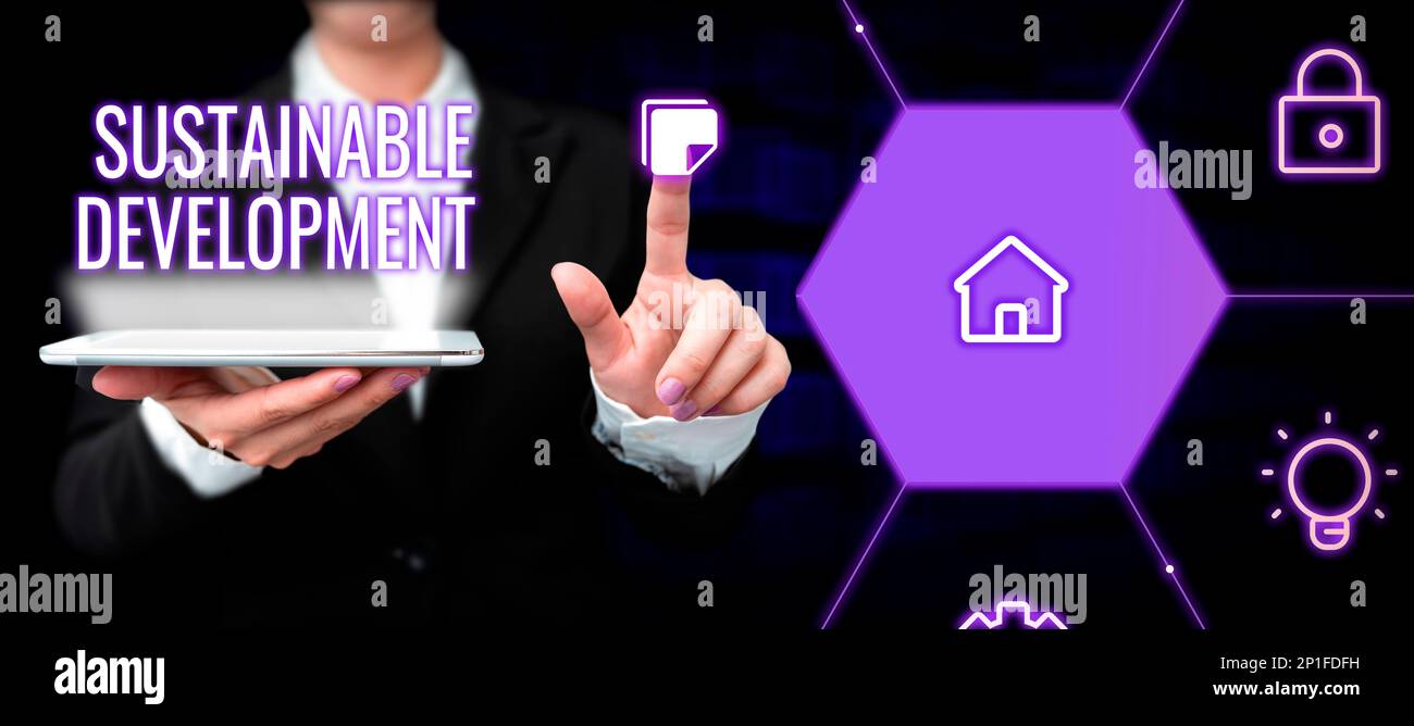 Inspiration showing sign Sustainable Development. Business showcase the ...