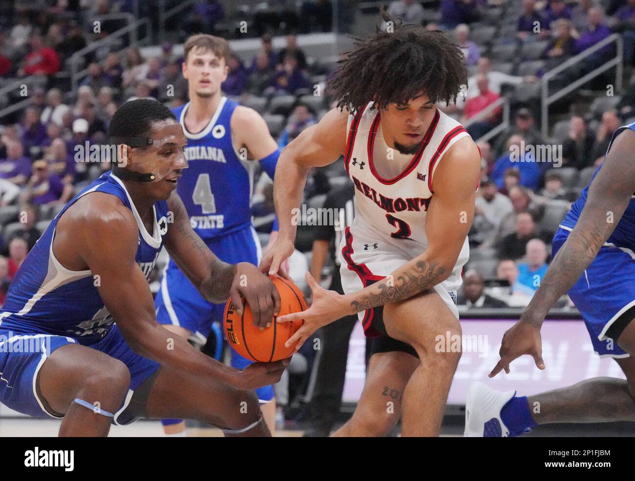 St. Louis, United States. 03rd Mar, 2023. Indiana State's Cameron Henry ...