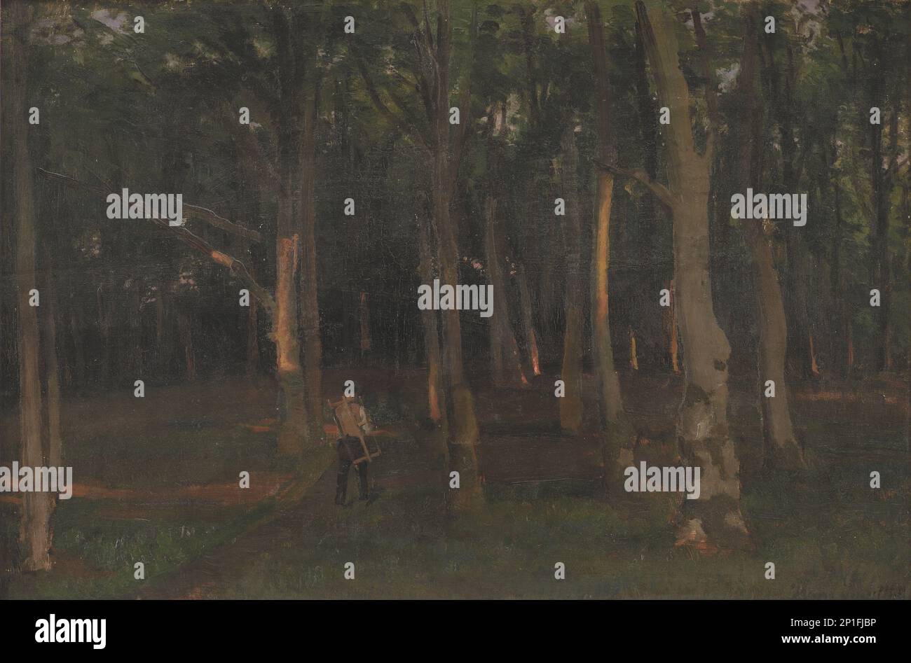 Forest at sunset, 1889 Stock Photo - Alamy