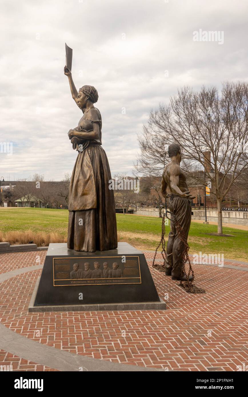 Emancipation and Freedom monument at Browns Island Richmond Virginia ...
