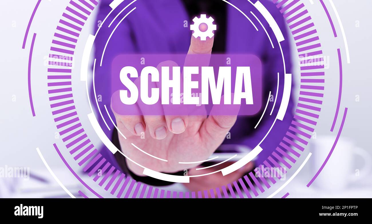 Handwriting text Schema. Internet Concept representation of plan or ...