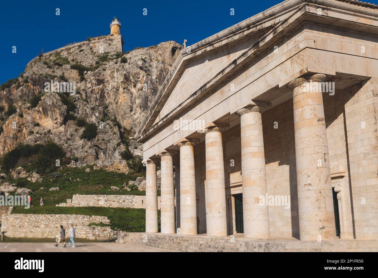View of Old Venetian Fortress of Corfu, Palaio Frourio, Kerkyra old ...