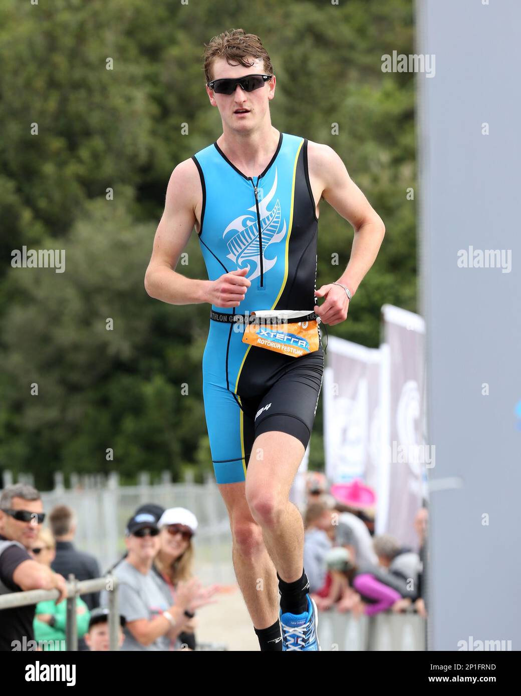Lachlan Davey, of Wellington, New Zealand, at the Paymark XTERRA ...