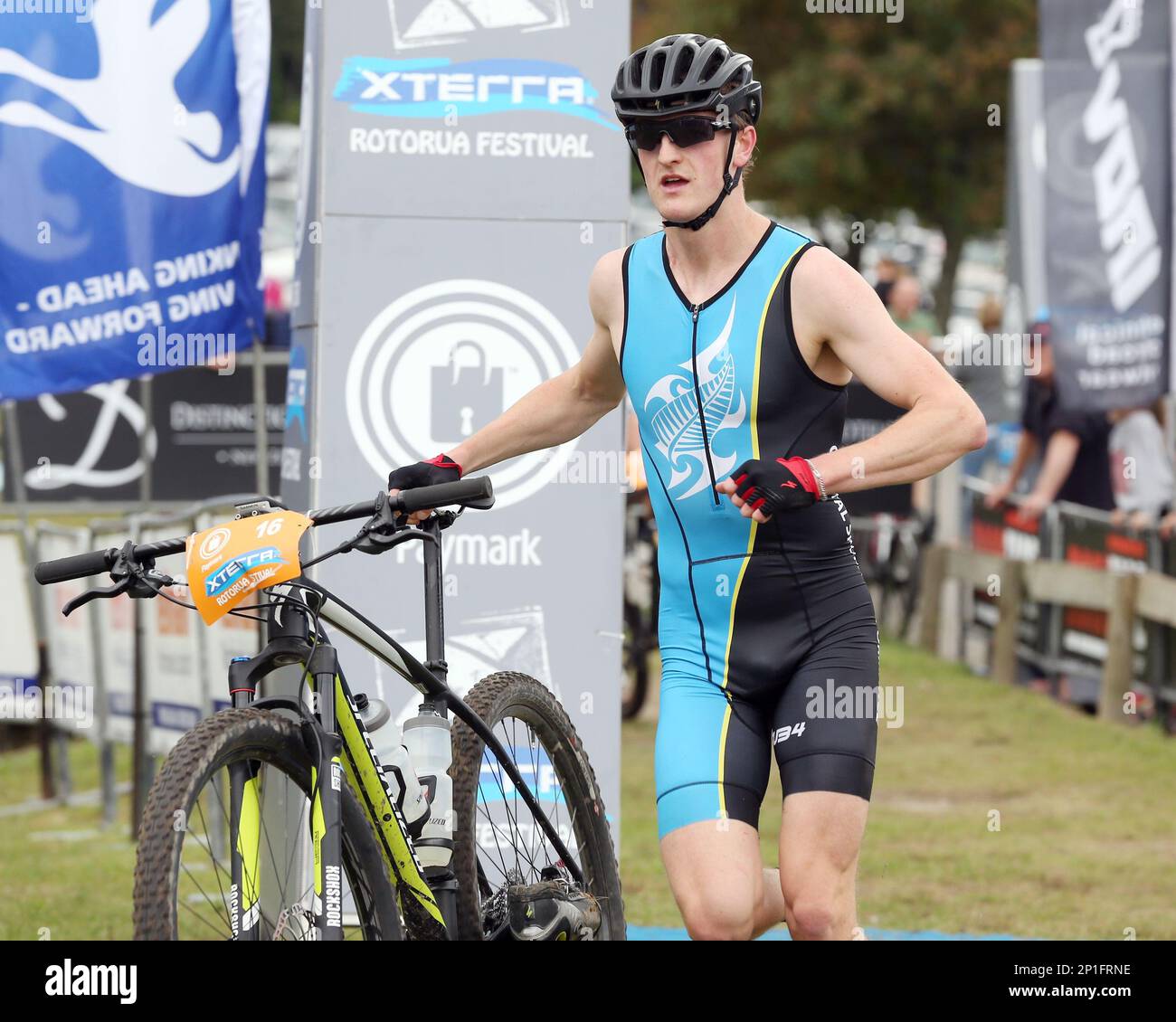 Lachlan Davey, of Wellington, New Zealand, at the Paymark XTERRA ...