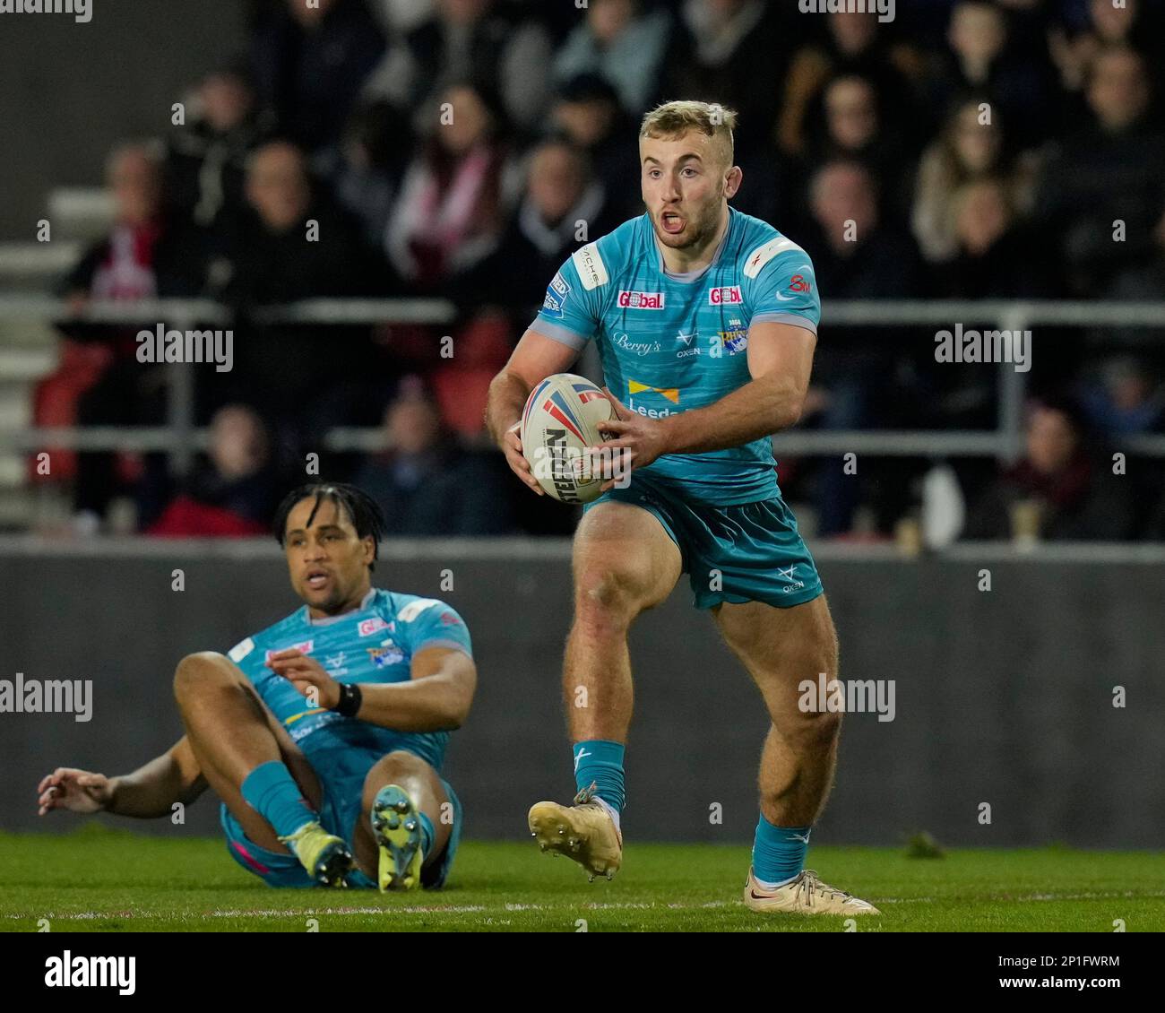 Jarrod O’Connor #14 of Leeds Rhinos during the Betfred Super League ...