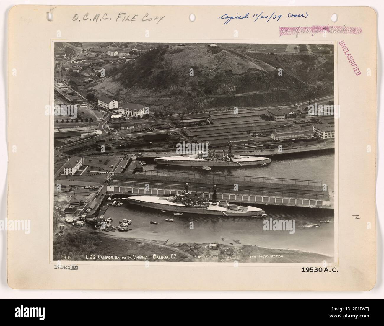 Panama Canal Zone - Balboa, Aerial Photograph Stock Photo - Alamy