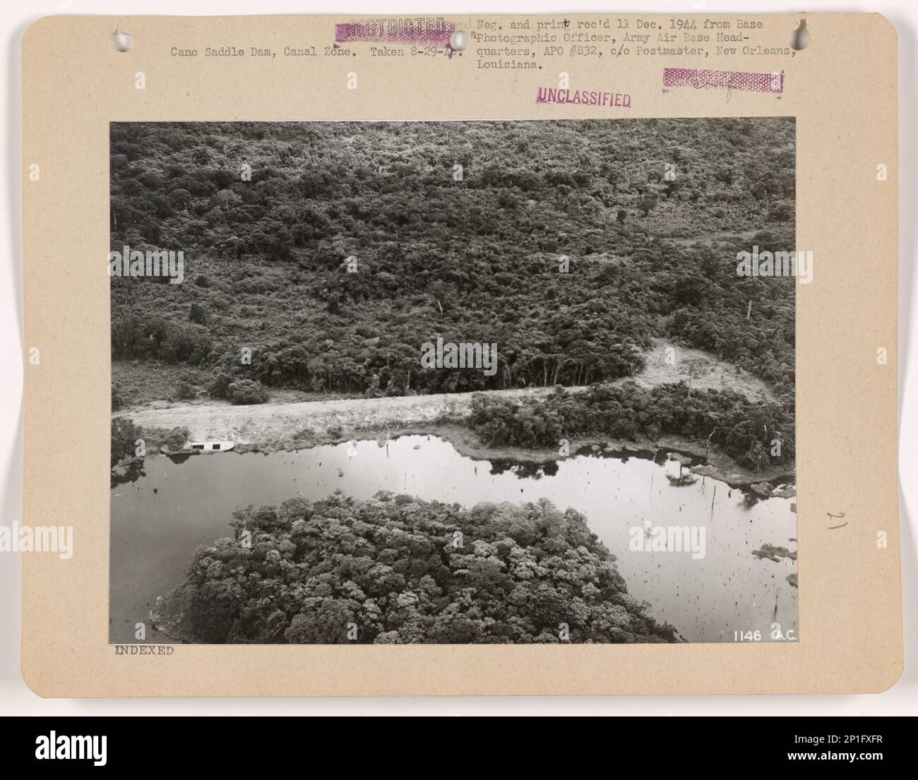 Panama Canal Zone - Cano Saddle Dam, Aerial Photograph Stock Photo - Alamy