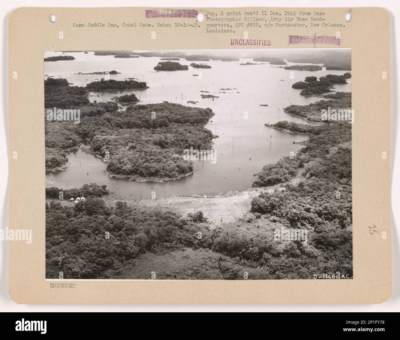 Panama Canal Zone - Cano Saddle Dam, Aerial Photograph Stock Photo - Alamy