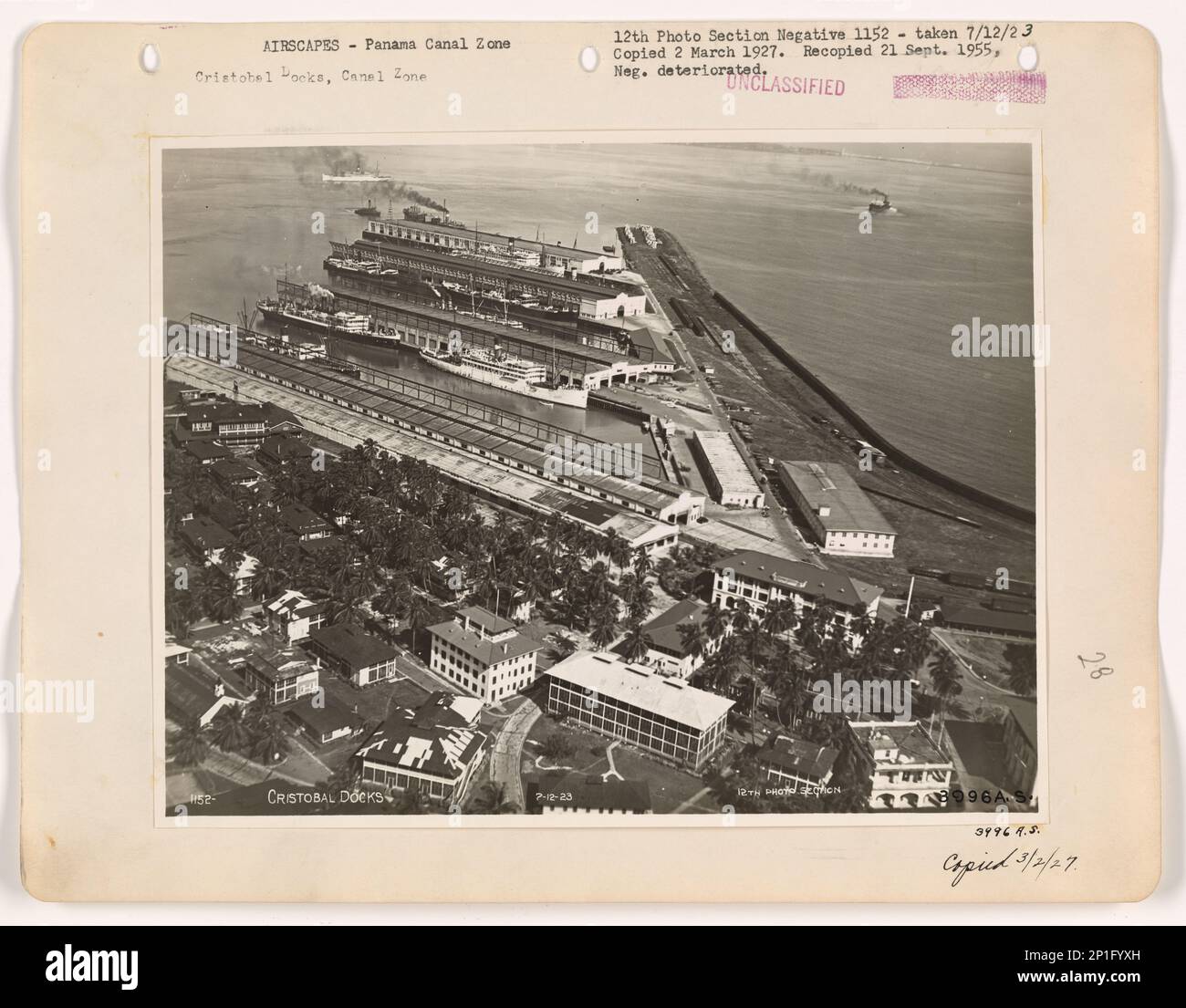 Panama Canal Zone - Colon & Cristobal, Aerial Photograph Stock Photo ...