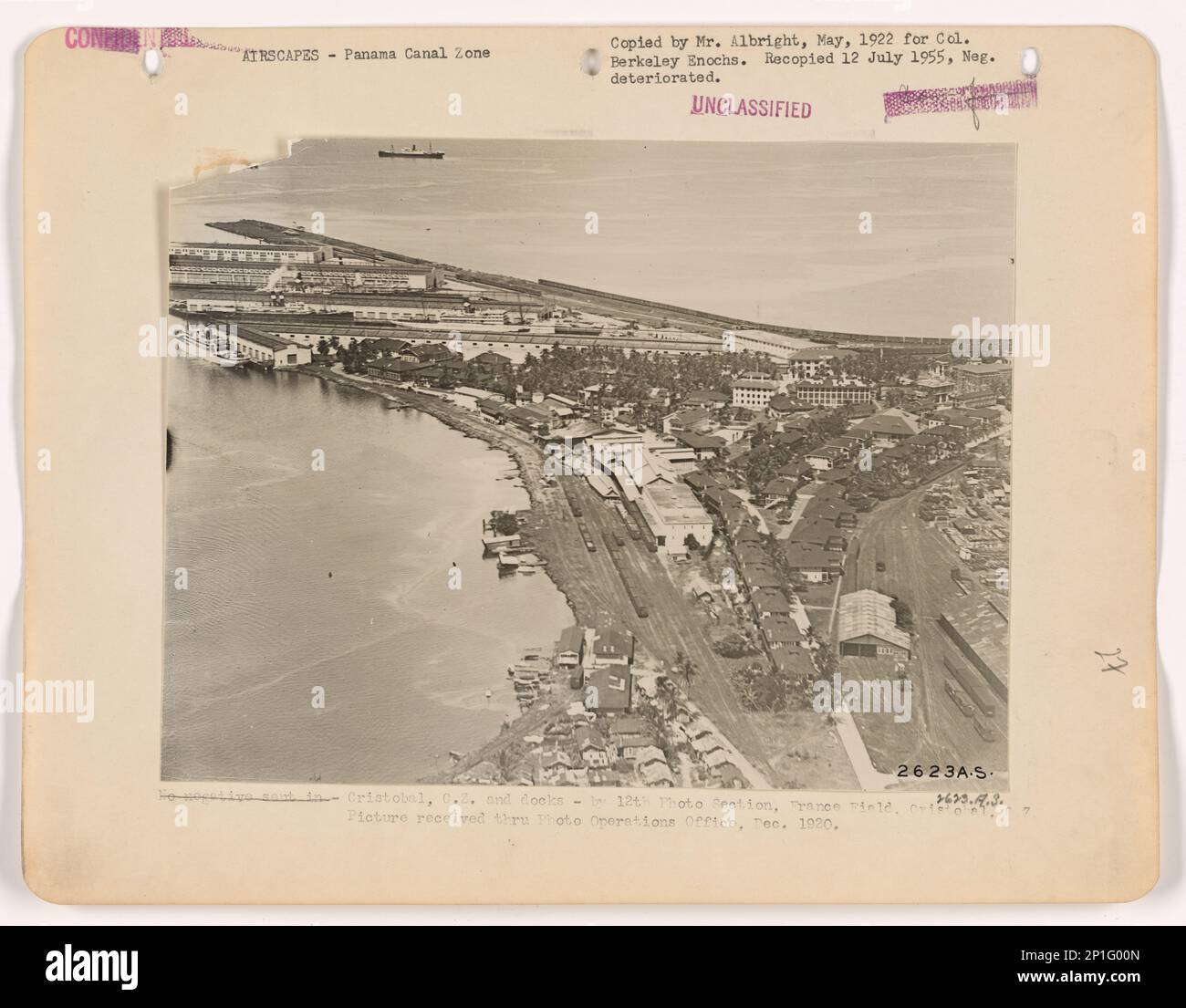 Panama Canal Zone - Colon & Cristobal, Aerial Photograph Stock Photo ...