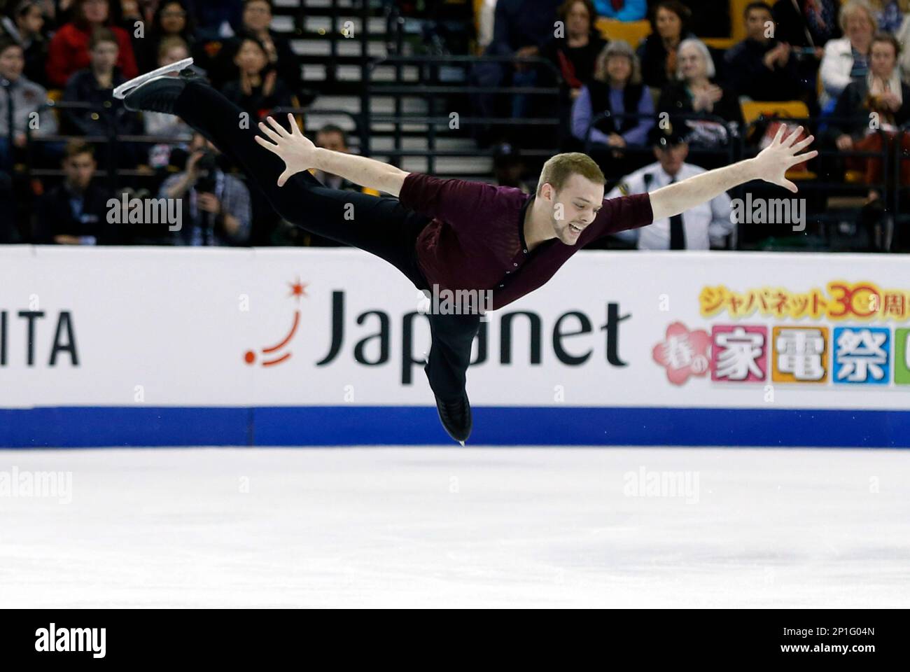 01 April 2016: Daniel O Shea (USA) during the Pairs Short Program for ...