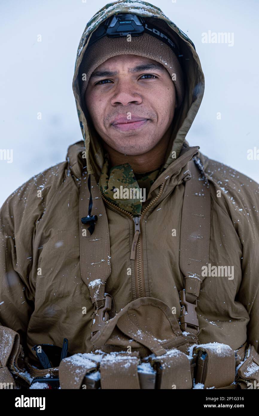 U.S. Marine Corps Cpl. Alberto Barerra, a cold weather instructor with ...