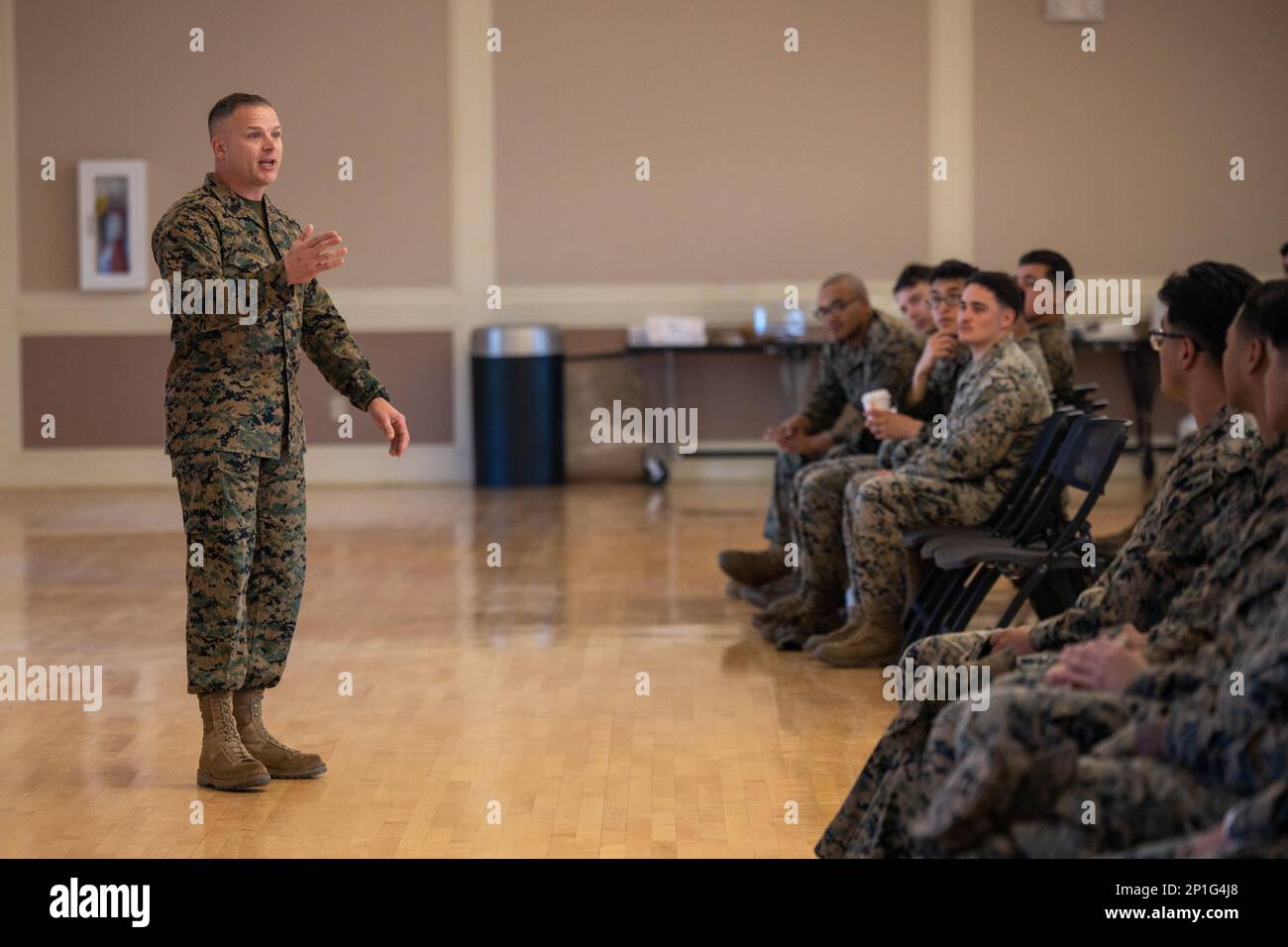 U.S. Marine Corps Sgt. Maj. Zachary Doty, the sergeant major of 2d ...