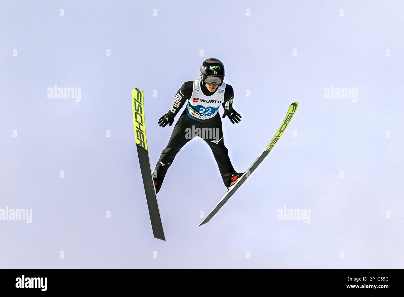 Ren Nikaido of Japan in action during the Men Ski Jumping HS138 competition at the FIS Nordic ...