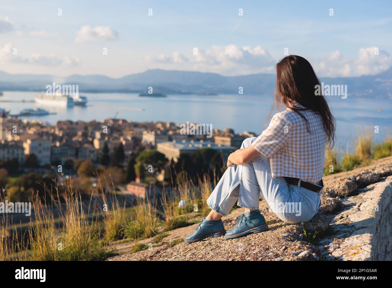 View of Old Venetian Fortress of Corfu, Palaio Frourio, Kerkyra old ...