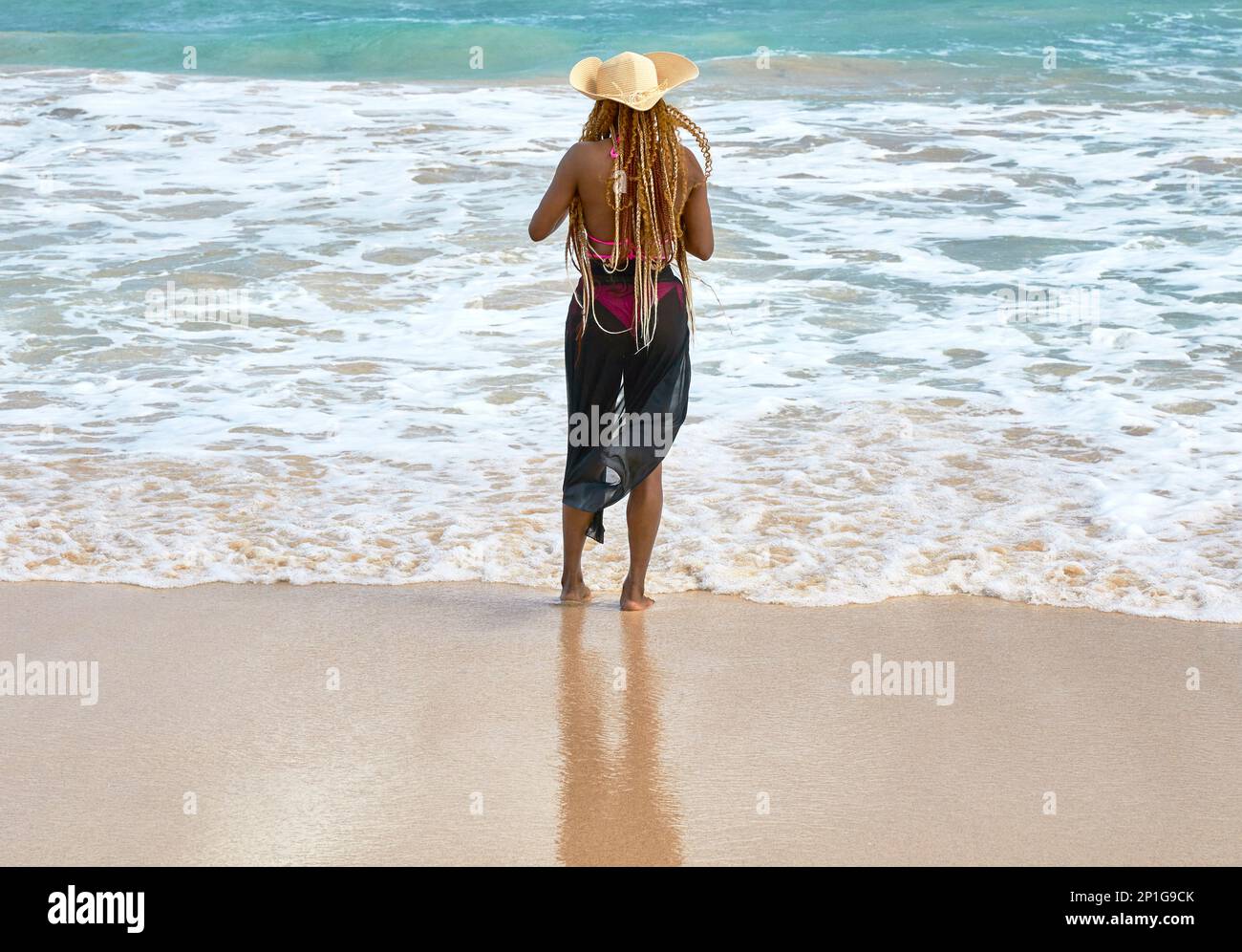 Oahu, Hawaii, USA, - February 12, 2023: An African American Woman ...
