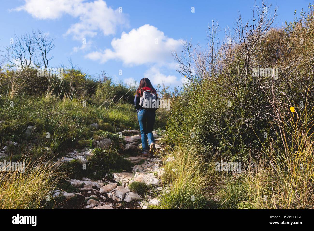View of Erimitis coast landscape near Kassiopi and Agios Stefanos ...