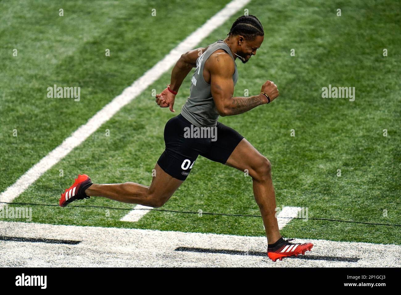 USC defensive back Mekhi Blackmon runs the 40-yard dash at the NFL ...