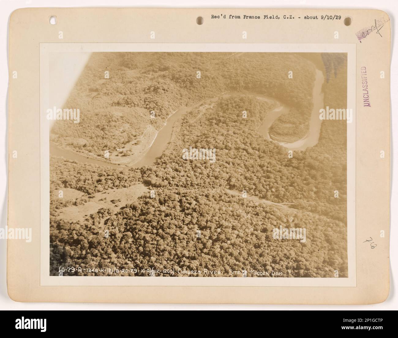 Panama Canal Zone - Maddon Dam & Madden Road, Aerial Photograph Stock ...