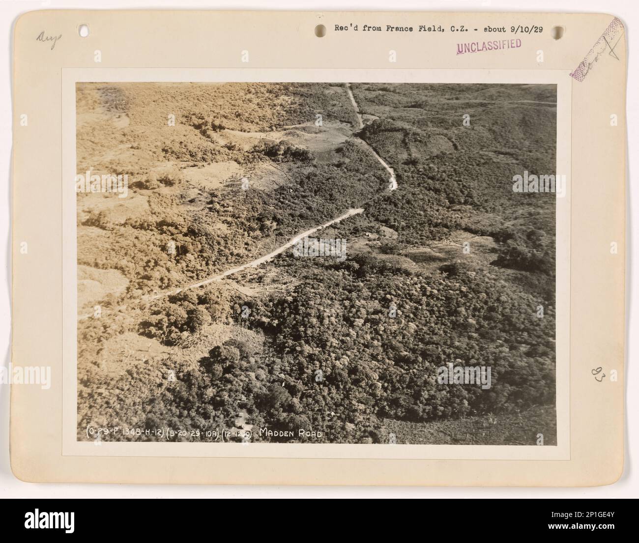 Panama Canal Zone - Maddon Dam & Madden Road, Aerial Photograph Stock ...