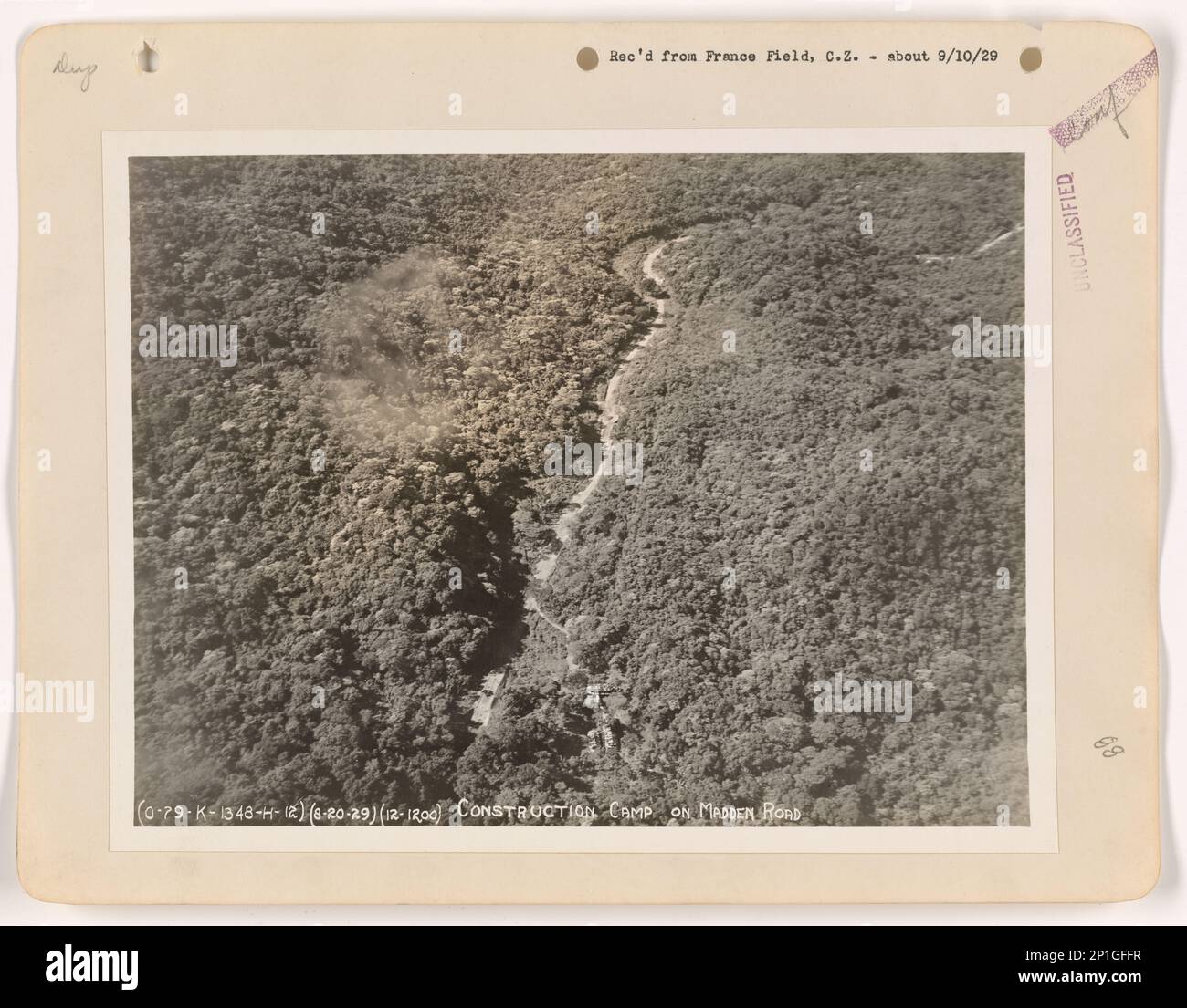 Panama Canal Zone - Maddon Dam & Madden Road, Aerial Photograph Stock ...