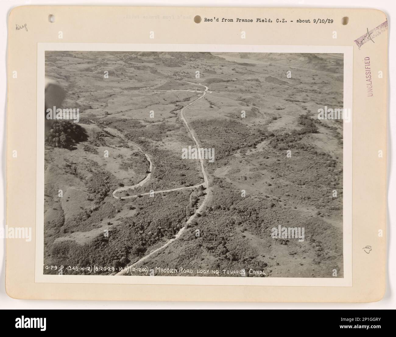 Panama Canal Zone - Maddon Dam & Madden Road, Aerial Photograph Stock ...